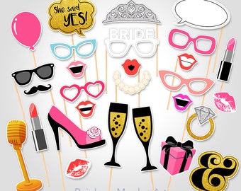 Wedding Party Printable Photo Booth Props Hen Party