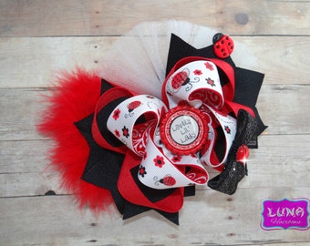 Ladybug hair bows | Etsy