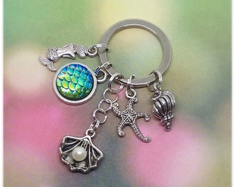 Sea shell keychain | Etsy