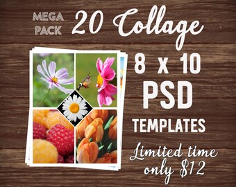 Unique collage template related items | Etsy