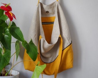 Yellow beach bag | Etsy