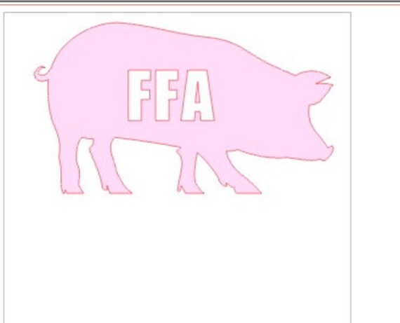 FFA Pig Decal by CraftyCourtBoutique on Etsy