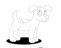 Unique dog coloring page related items | Etsy