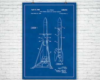 Rocket blueprint | Etsy