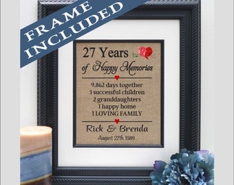27 year anniversary | Etsy