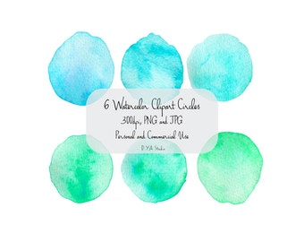 Watercolor circles | Etsy