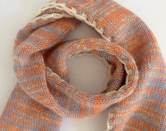 Crochet edge scarf | Etsy