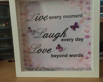 1 CUSTOM Wood Picture Frames with Quotes Hand Painted 20 x