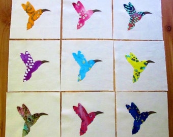 Hummingbird applique | Etsy