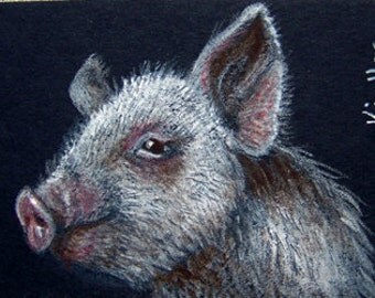 Wild boar art | Etsy