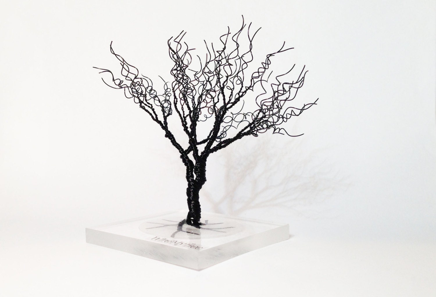 black minimal art wire tree statue creepy spooky by WireMyTree