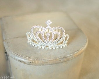 Items similar to Baby Crown, Mini Rhinestone Crown, Baby Girl Crown ...