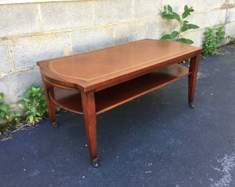 Leather top table | Etsy