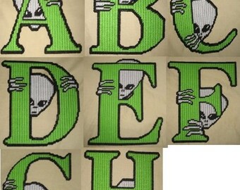 Alien letters | Etsy