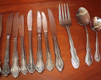 Vintage Flatware by Oneida in My Rose Pattern by AtomicHoliday