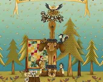 Moose fabric panel | Etsy