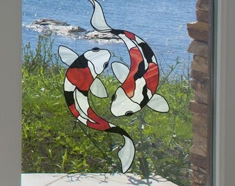 Stained glass koi | Etsy