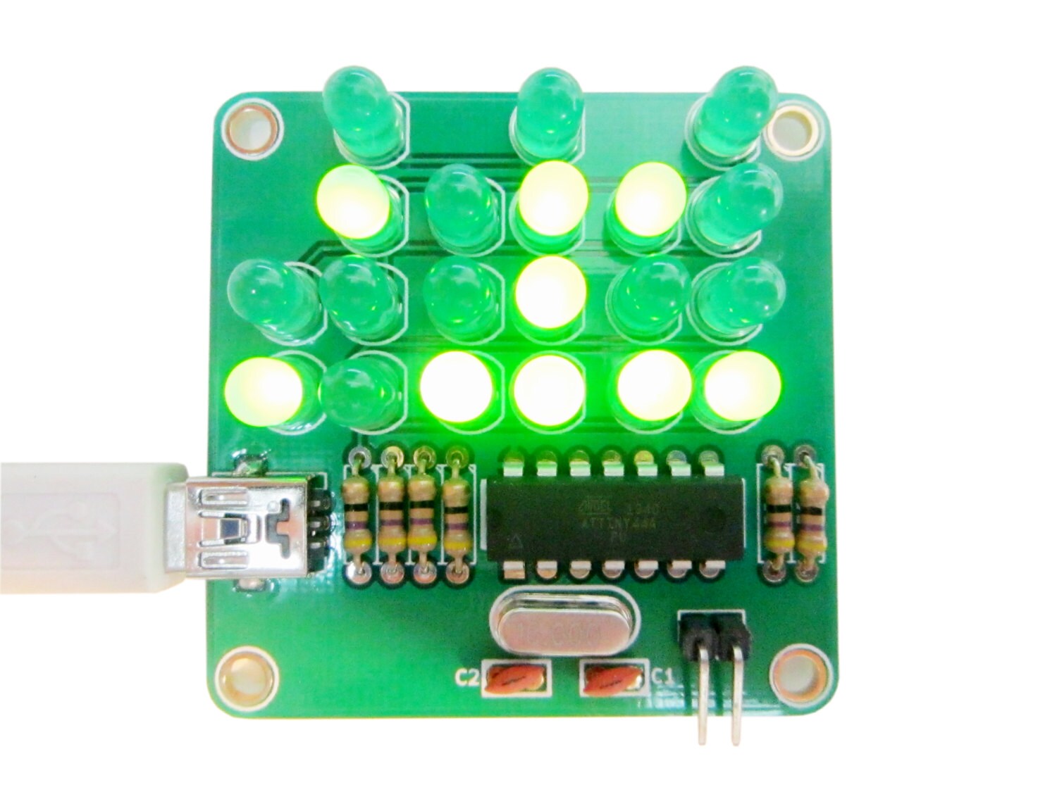 Binary Clock Kit with Green Lights
