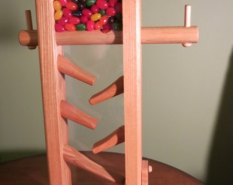 Hand-made Wooden Candy Dispenser M&M Peanut Skittles Snack