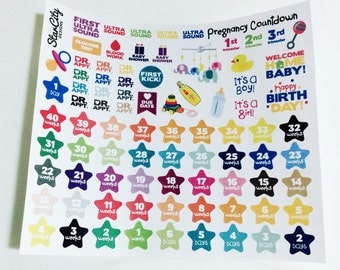 Pregnancy countdown | Etsy