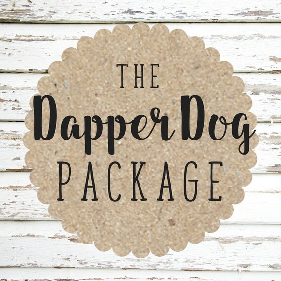 Dapper Dog Package includes collar leash and bowtiemade