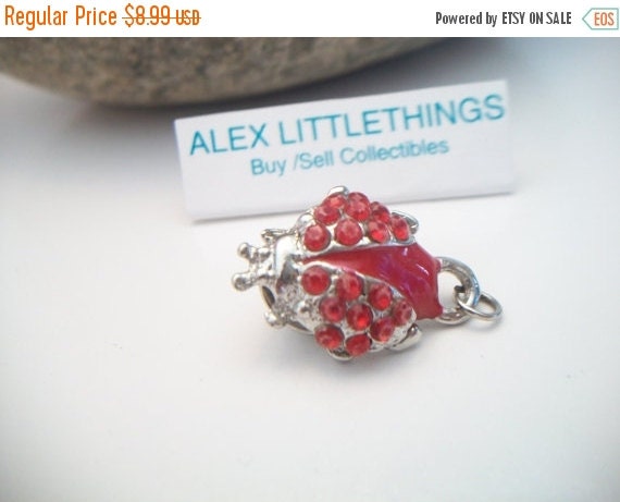from me to you Red Rhinestone Ladybug Pin Lady Bug