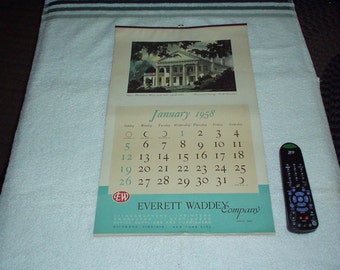 1958 calendar | Etsy