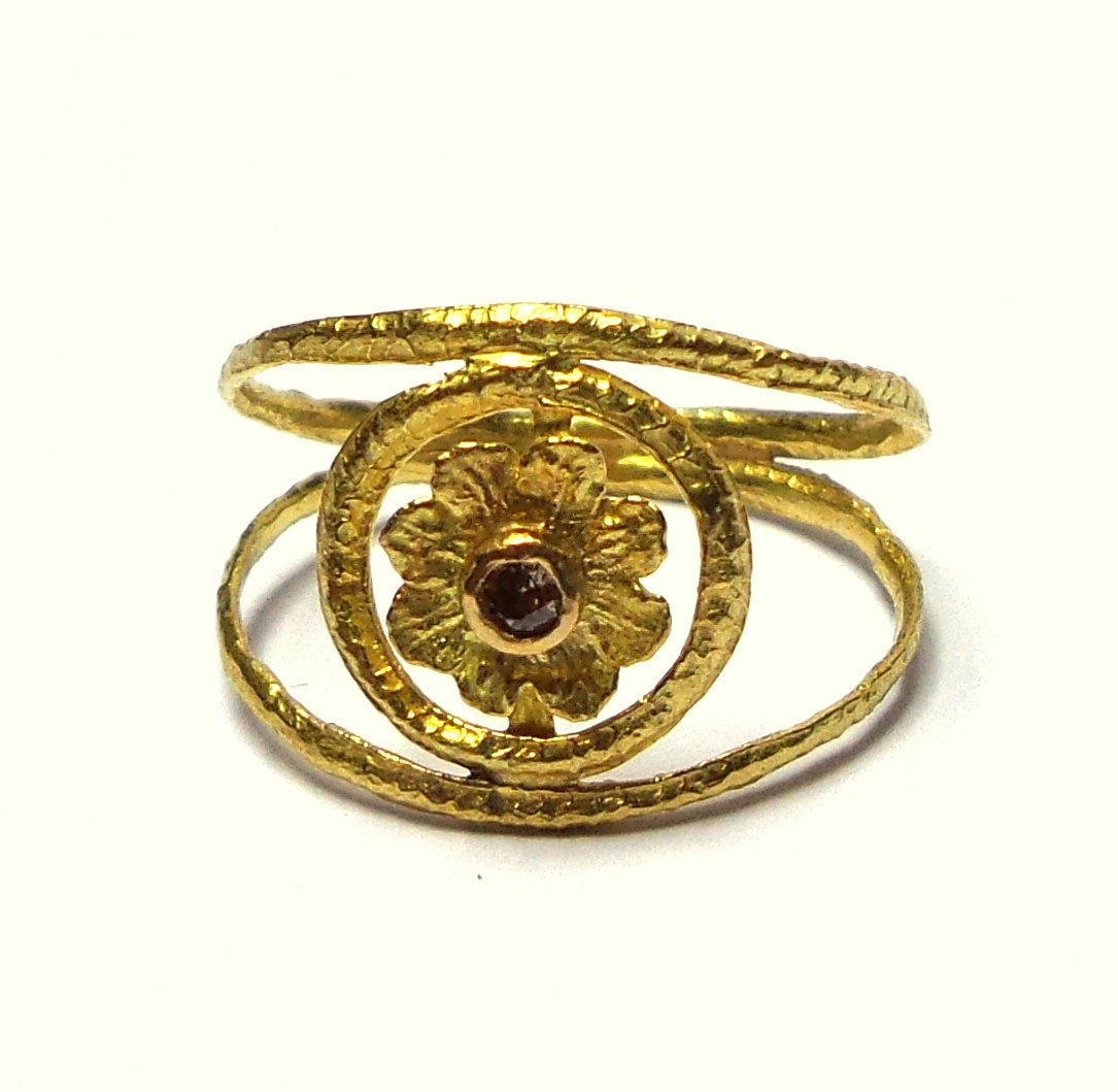 Gold ring 18K Gold Ring Solid gold Ring Diamond Ring