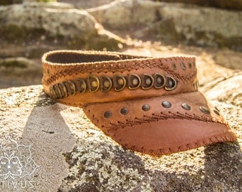 Leather visor | Etsy