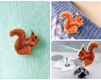 Squirrel brooch | Etsy