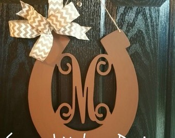 Unique horseshoe letters related items | Etsy