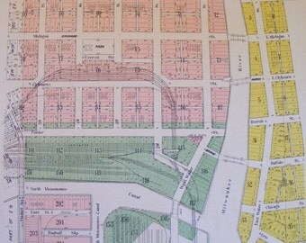 Items similar to Milwaukee Wisconsin 1898 Bird's Eye View Panoramic Map ...