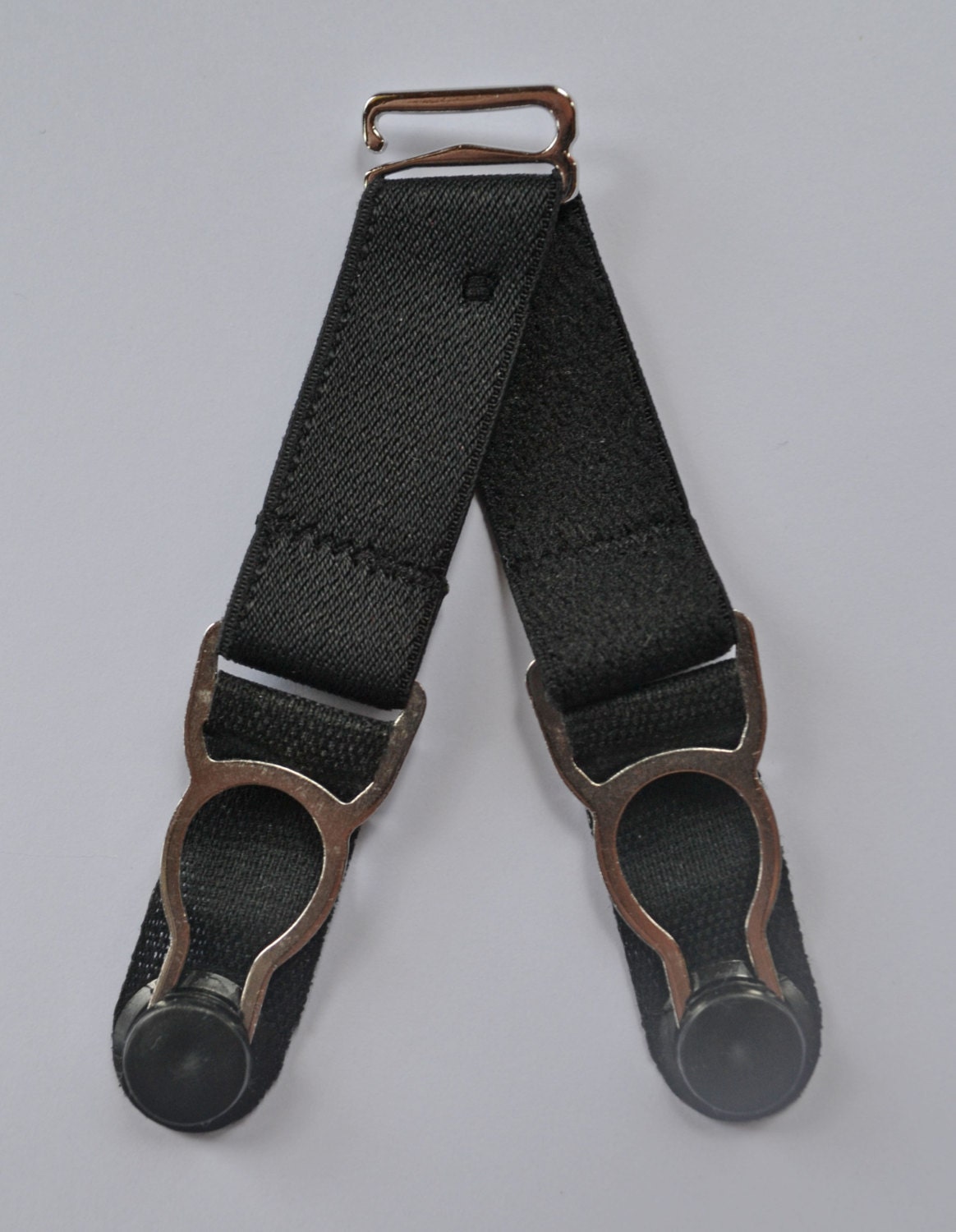 Short V-Strap Double Clip Steel Suspender Straps Premium