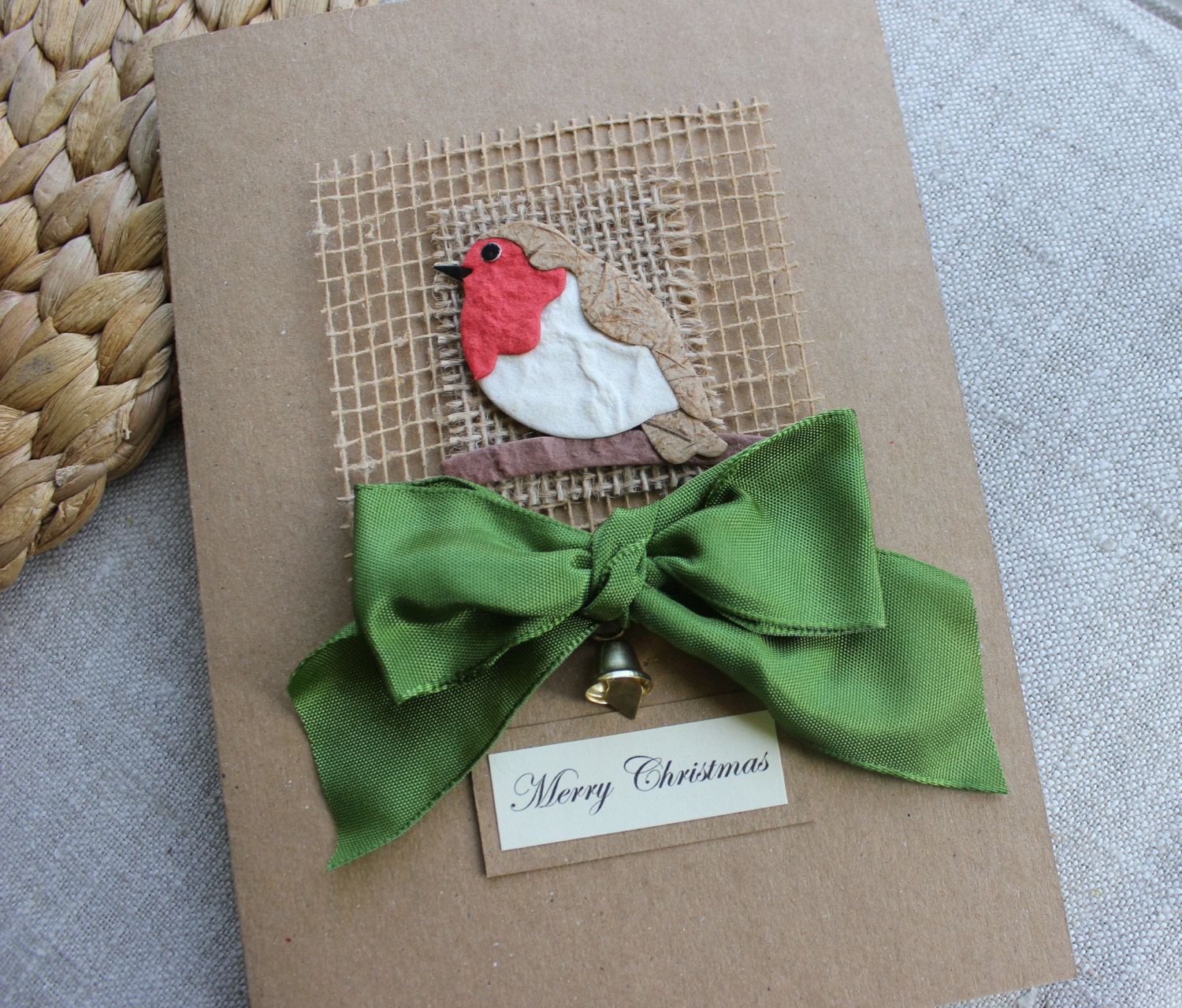 Handmade Christmas Card UK Personalised Unique By Thymerose Handmade Christmas Card UK Personalised Unique By Thymerose