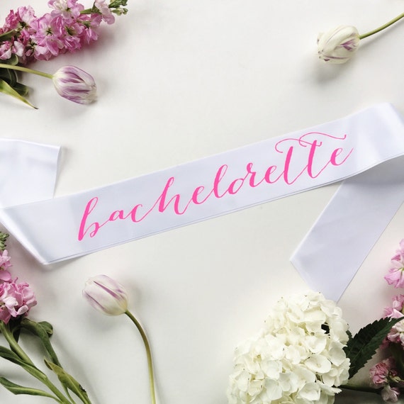 Bachelorette sash Bachelorette party Sash by ShadesOfPinkBtq