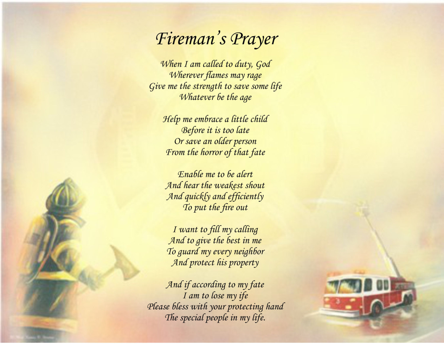 Fireman's Prayer