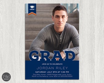 Graduation Party Postcard Invitation or by paperandinkdesignco