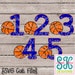 Basketball with Numbers 1-5 SVG JPG PNG by SKDSweetKateDesigns