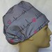 EKG ECG surgical scrub hat theatre cap by GigHarborMarket on Etsy