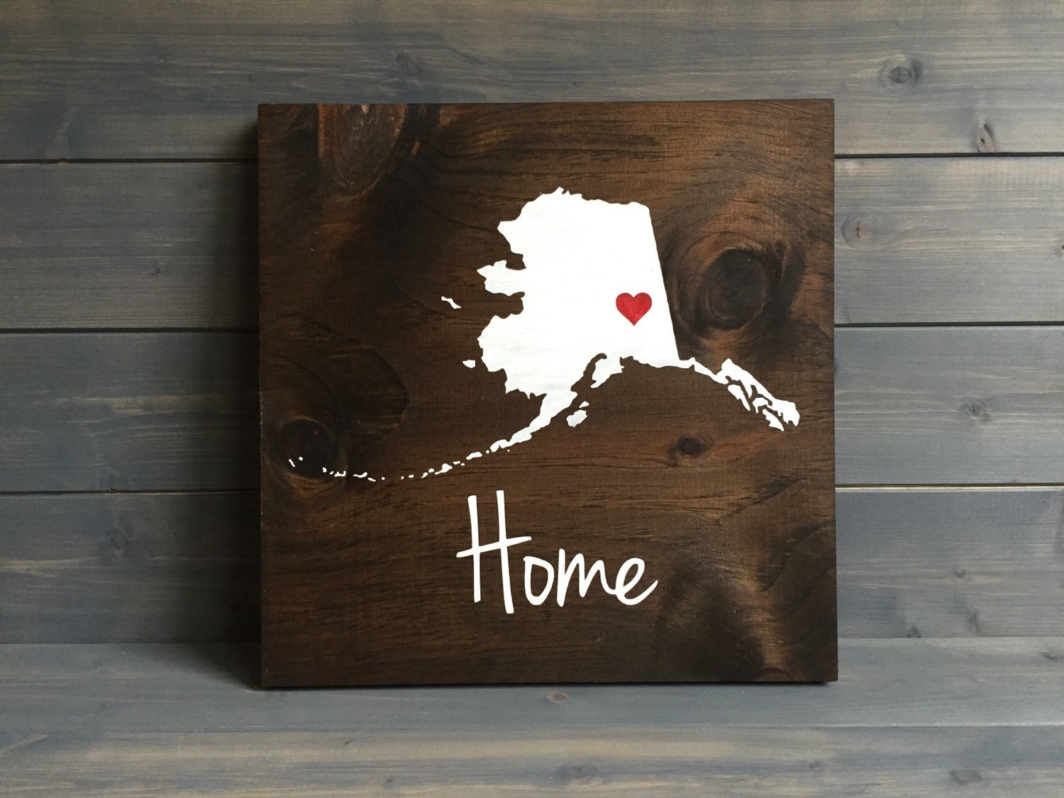 Pick Colors Alaska Wood Sign Custom Alaska State Sign Hand