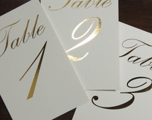 Unique gold table number related items | Etsy