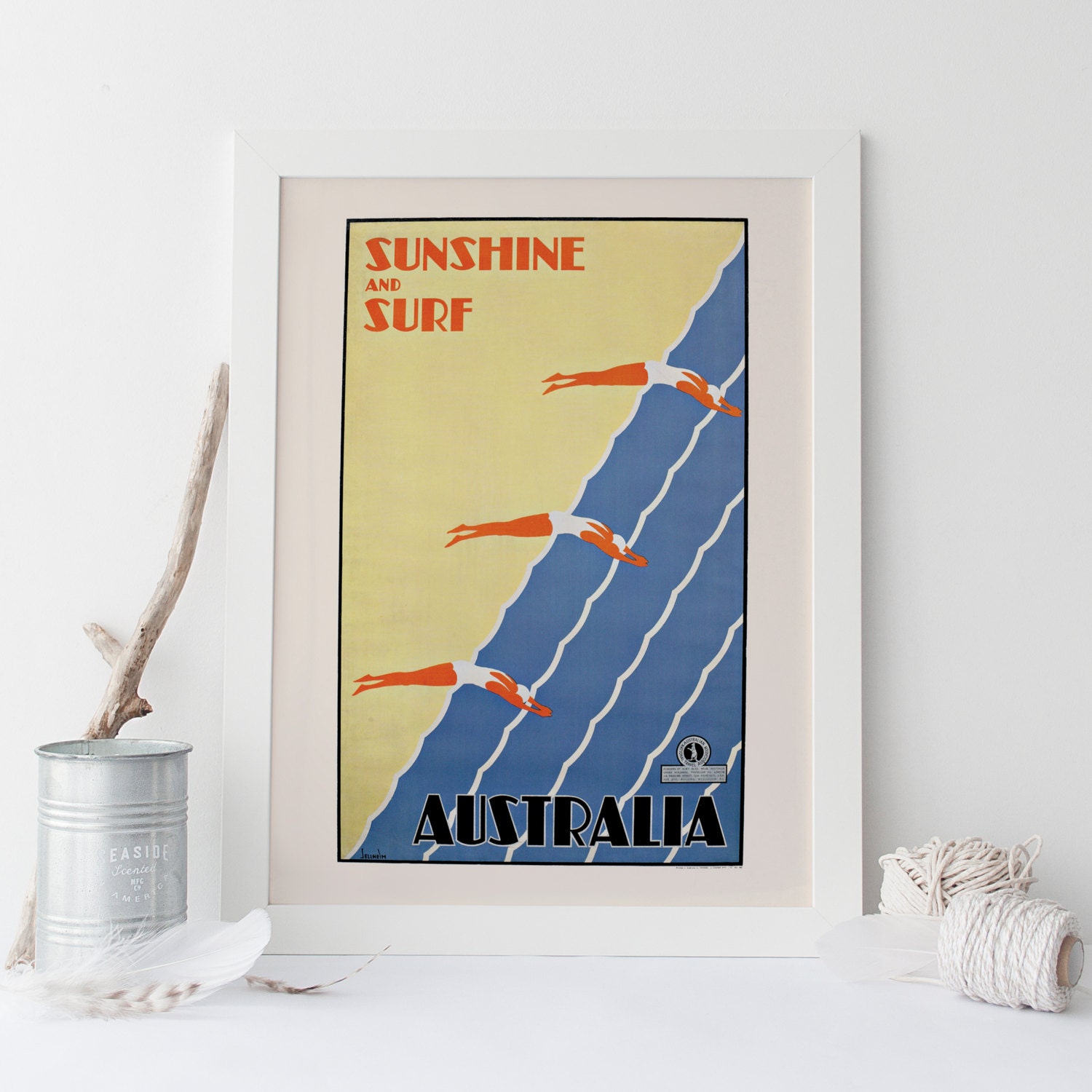 AUSTRALIA TRAVEL POSTER High Quality Giclee Print Ikea Ribba