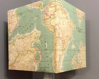 Rustic World Map Lampshade by SydneySecrets on Etsy