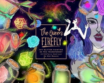 Unique firefly painting related items | Etsy