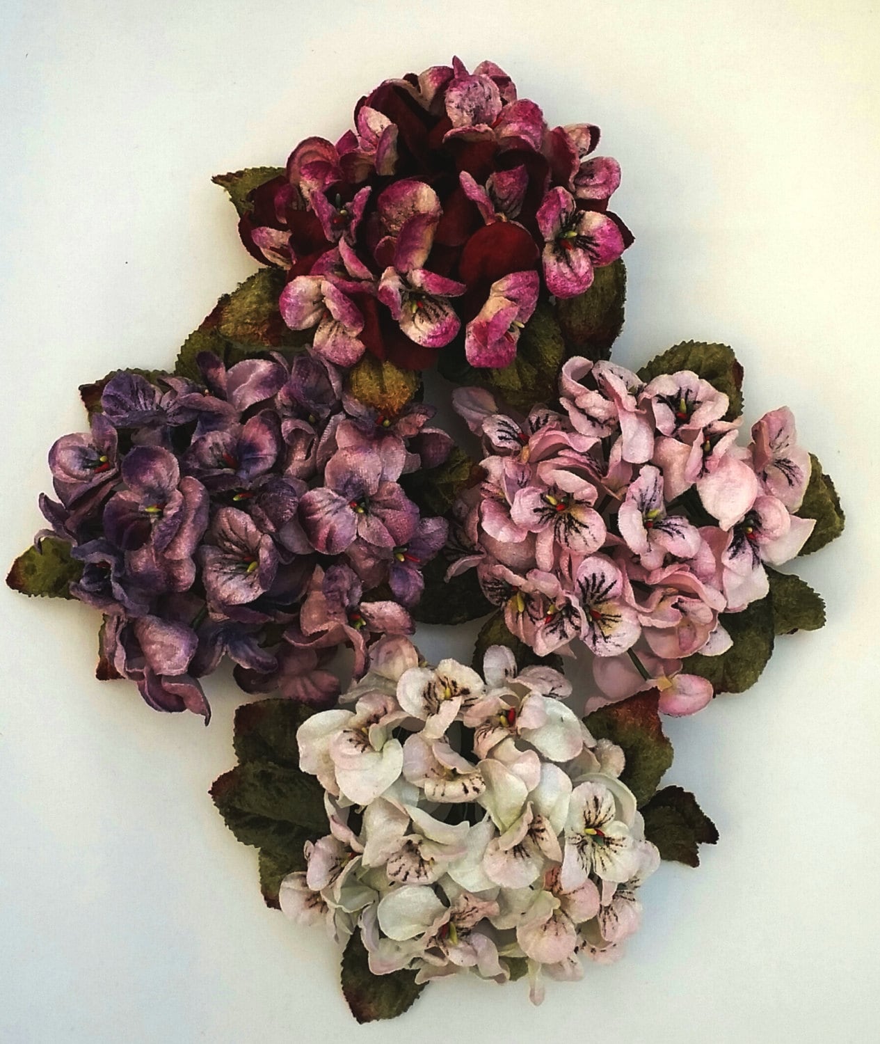 velvet flowers. velvet flower posy. velvet by MissRoseSisterViolet