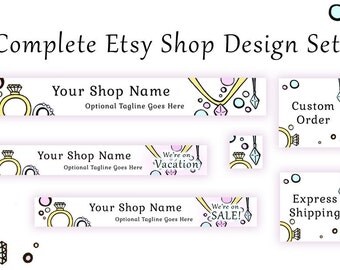 Jewelry shop banner | Etsy