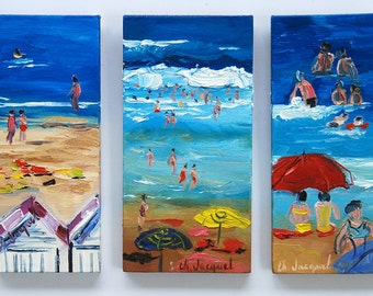 Beach triptych | Etsy