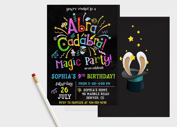 Magic Birthday invitation Magic Birthday by GypsySoulArtStudio