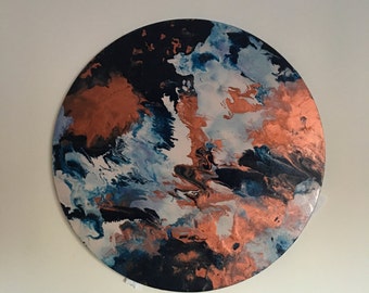 Round canvas art | Etsy