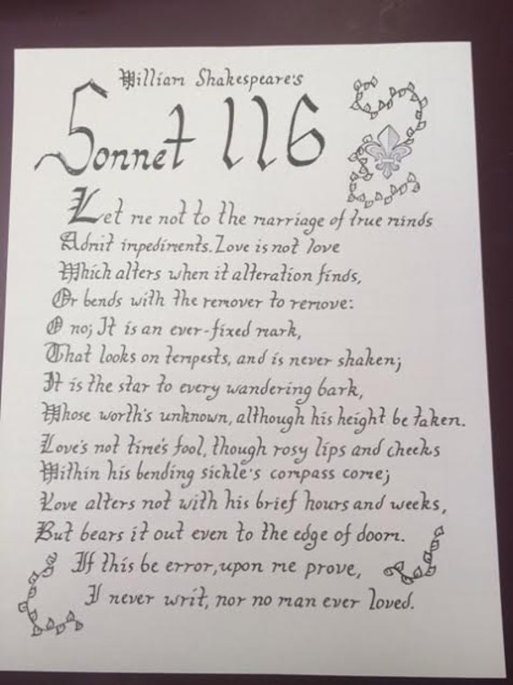 Sonnet 116 by William Shakespeare